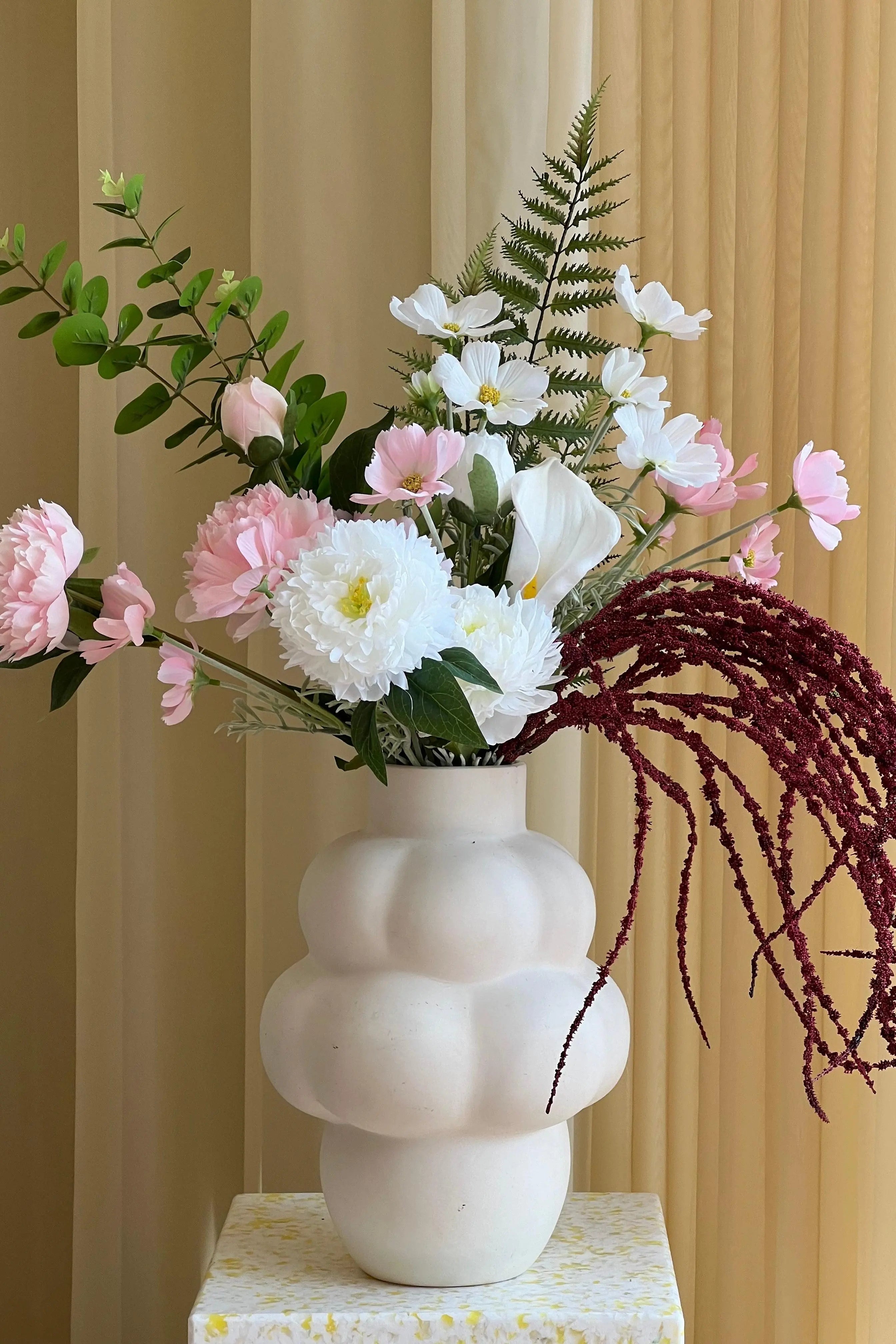 Blushing Bloom Blomsterbuket | Kunstige Naturtro Blomster | Køb Online ...